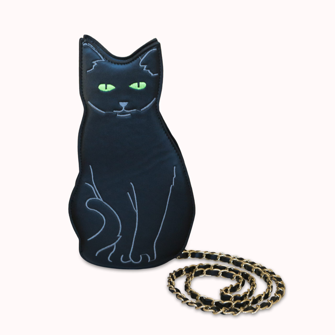 LUCKY BLACK CAT CROSS BODY BAG
