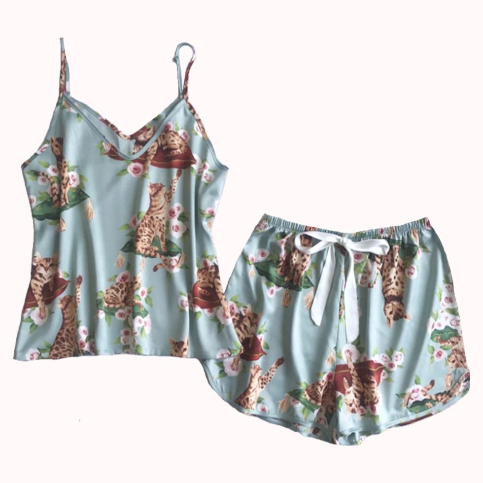 Cat Pajamas, Sleepwear, & Loungewear Sets for Women | Cat Fashionista
